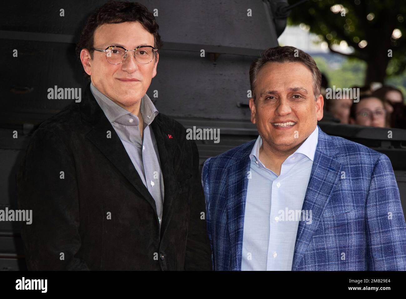 Directors Anthony Russo, left, and Joe Russo poses for photographers ...