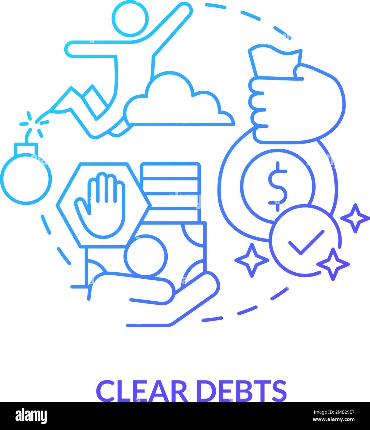 Pay debts Stock Vector Images - Alamy