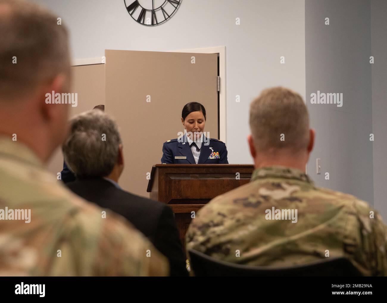 The 142nd Force Support Squadron held a change of command ceremony at Portland Air National ...