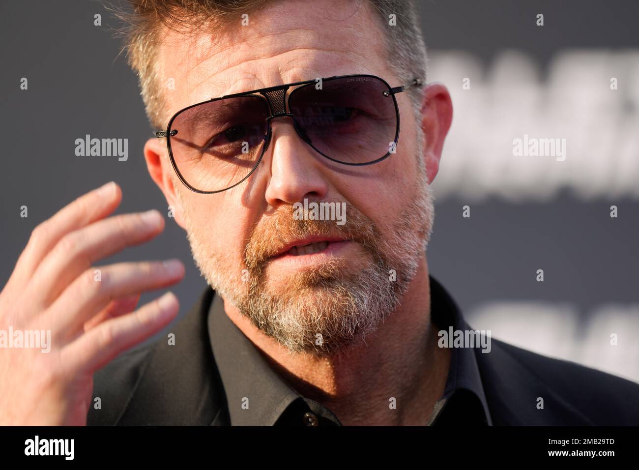 David Leitch walks the red carpet for the movie "Bullet Train" at the ...