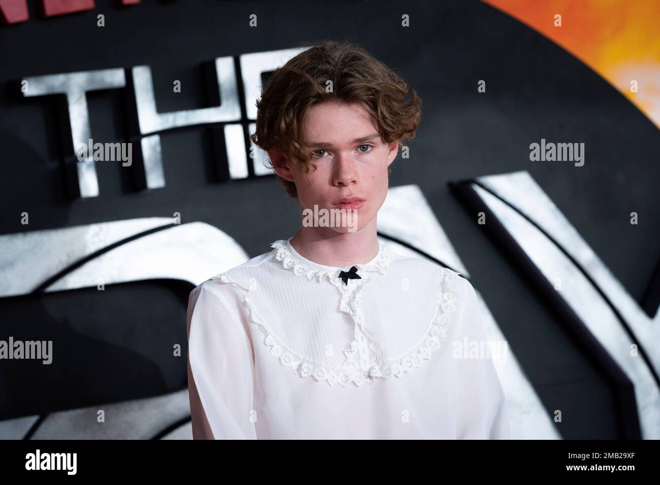 Louis Powell poses for photographers upon arrival at the screening of ...