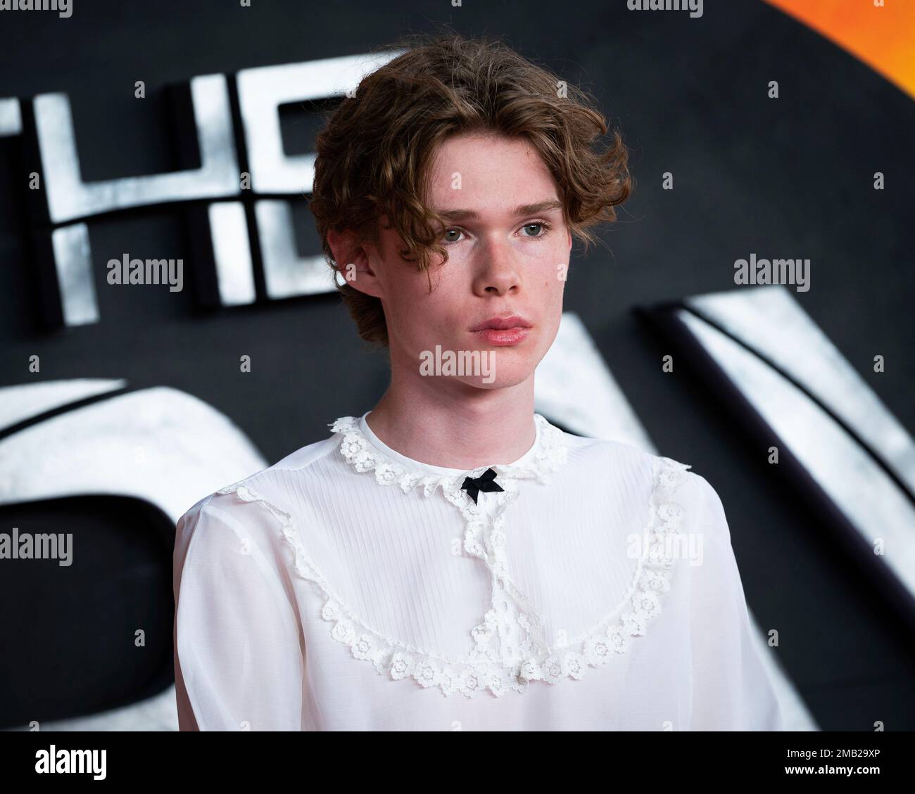 Louis Powell poses for photographers upon arrival at the screening of ...