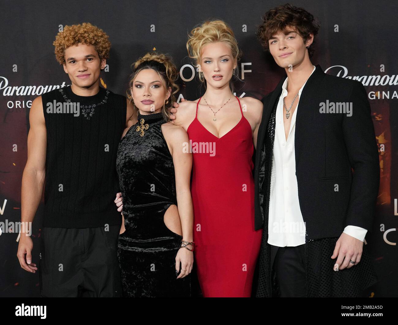Los Angeles Usa 19th Jan 2023 L R Wolf Pack Cast Armani Jackson