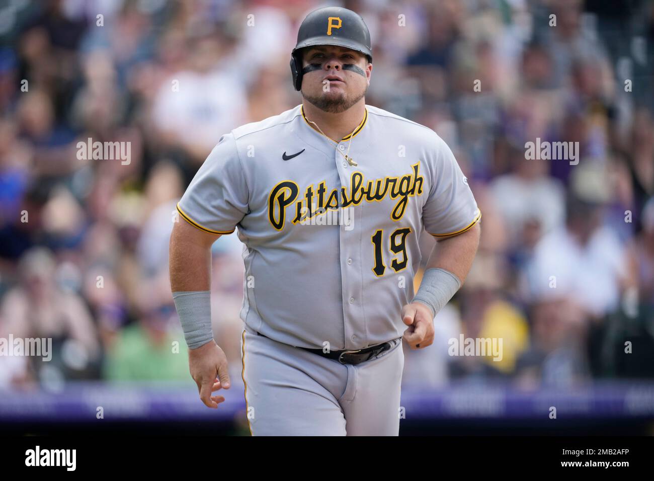 Pittsburgh Pirates designated hitter Daniel Vogelbach (19) during the ...