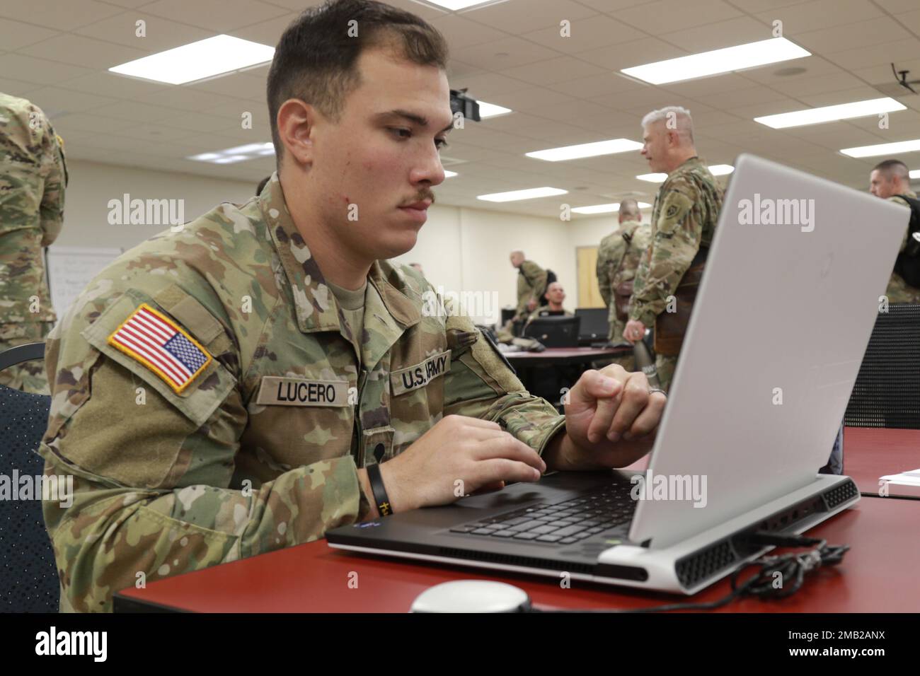 Spc. Gabe Lucero from the North Carolina Army National Guard's 295th ...
