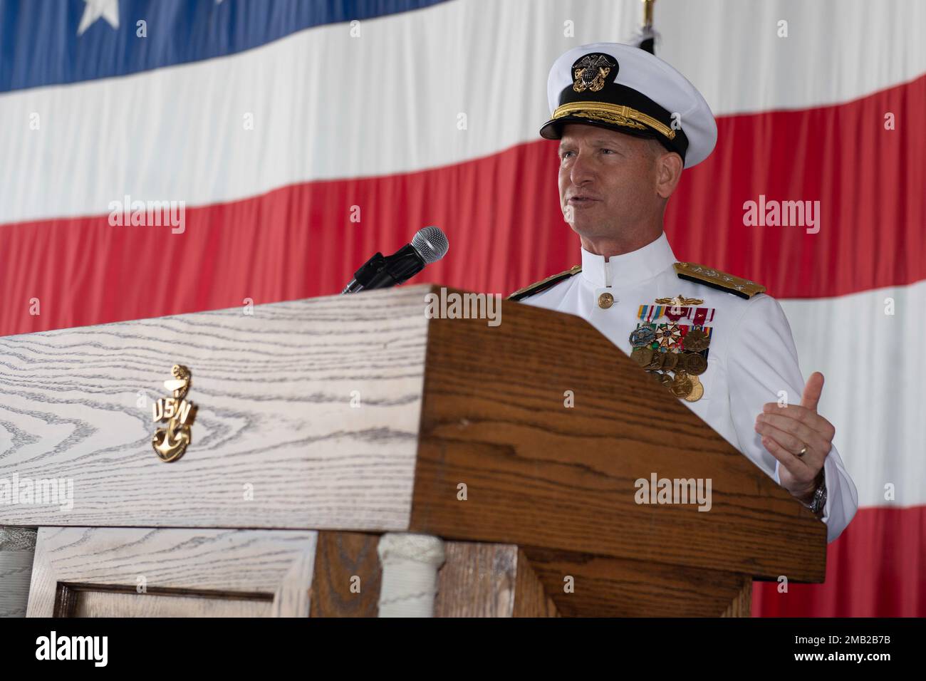 SAN DIEGO (Jun. 10, 2022) - Chief of Navy Reserve Vice Adm. John Mustin ...