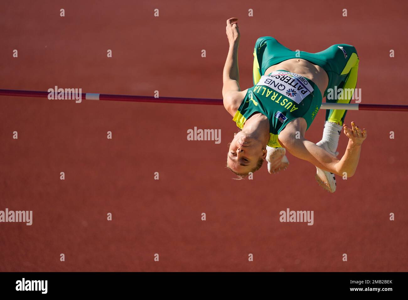 Eleanor Patterson, of Australia, competes during the women's high jump ...
