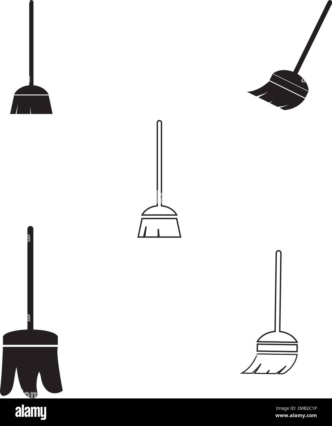Broom illustration Cut Out Stock Images & Pictures - Alamy