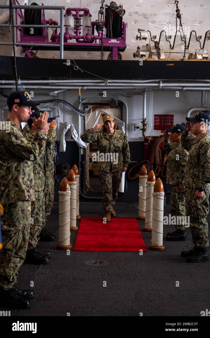 SASEBO, Japan (June 10, 2022) Captain Kelly T. Fletcher arrives at the ...