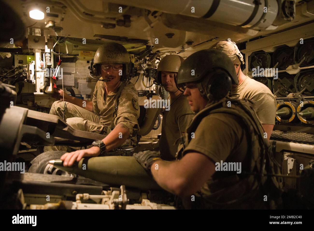 Sgt. Tyler Dahl, a cannon crew member with Bravo Battery, 145th Field Artillery Brigade, 65th ...