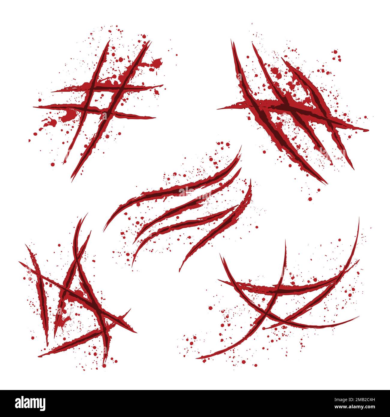 Red claw blood wounds white Stock Vector Image & Art - Alamy