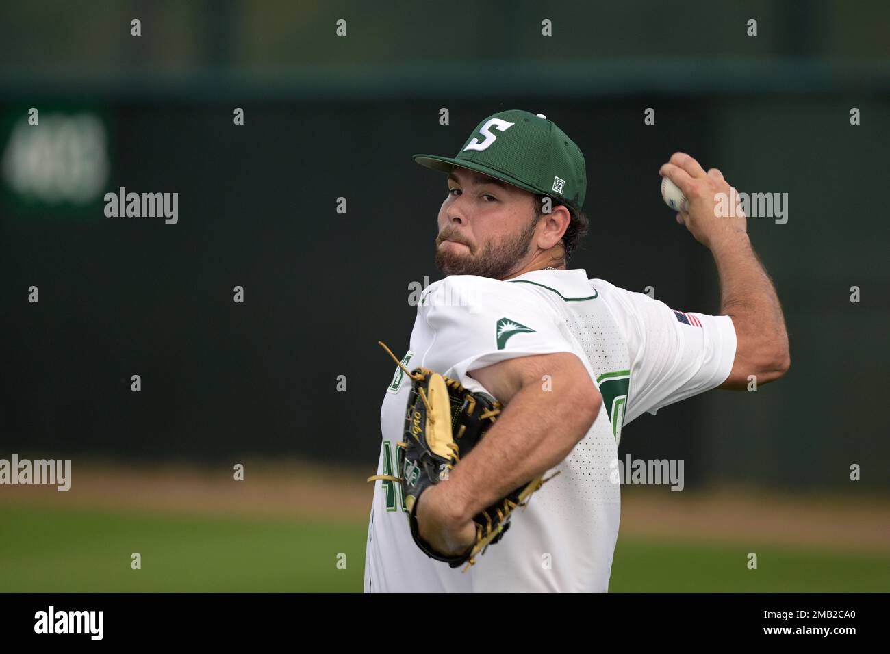 Stetson pitcher Danny Garcia (40) during an NCAA baseball game against ...