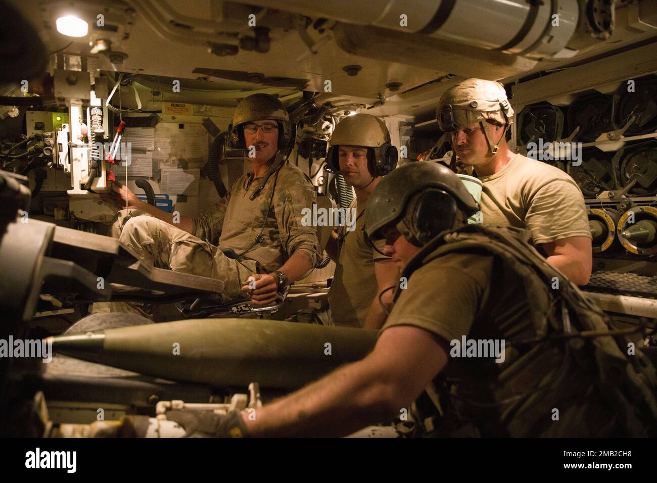 Soldiers of Bravo Battery, 145th Field Artillery Brigade, 65th Field Artillery Brigade, Utah ...