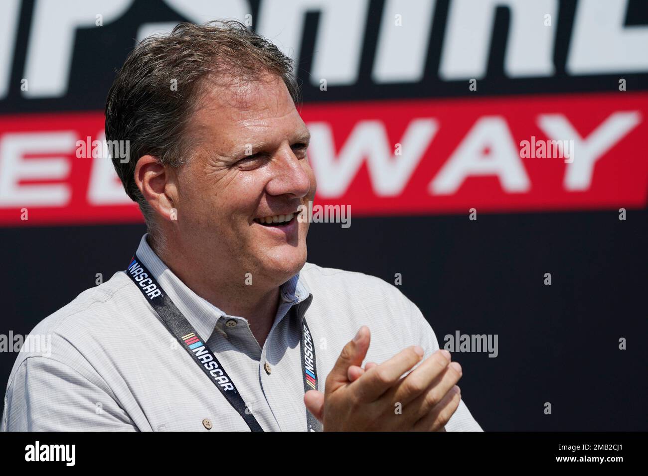 New Hampshire Governor Chris Sununu prior to the NASCAR Cup Series auto ...