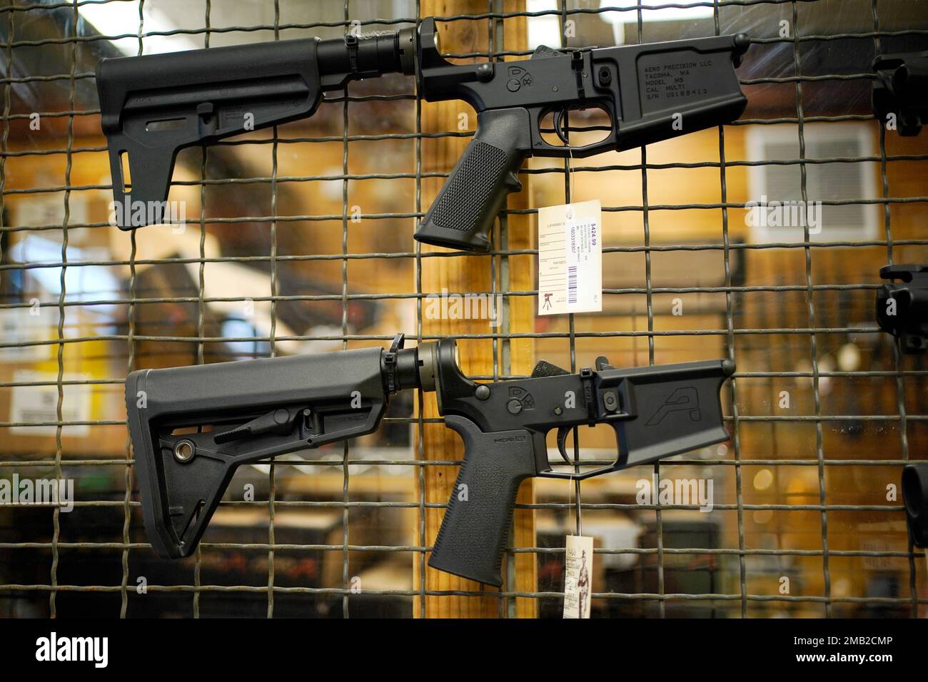 Parts for building-it-yourself assault rifles are displayed at Coastal ...