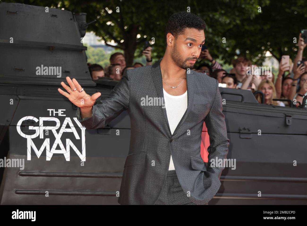 Rege-Jean Page poses for photographers upon arrival at the screening of ...