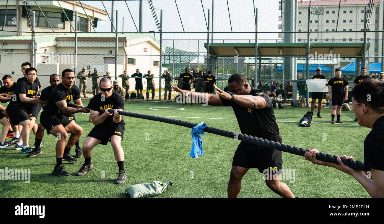 Combined teams of KATUSA and U.S. Soldiers compete against each other ...
