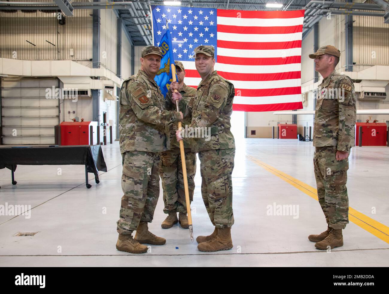 U.S. Air Force Col. Jason Dillon (left), 319th Operations Group ...