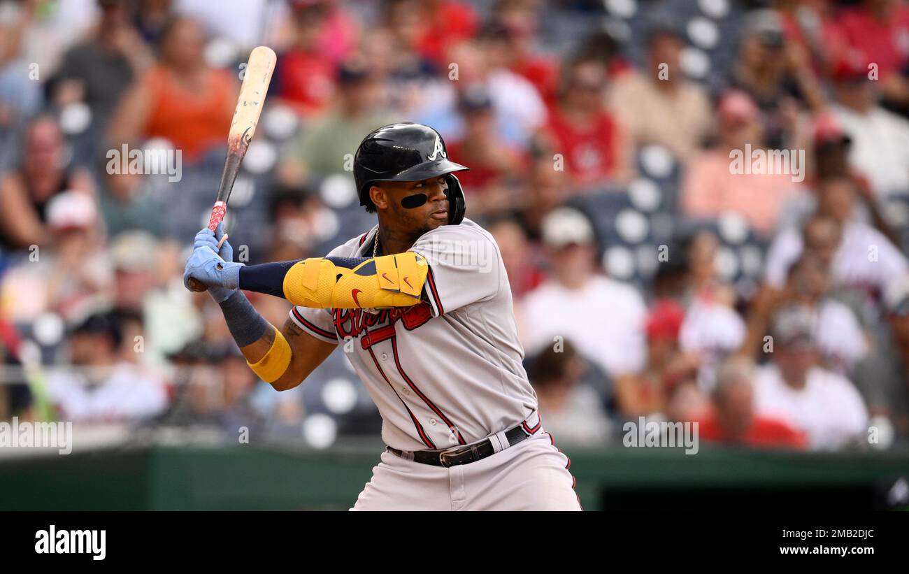 Atlanta Braves' Ronald Acuna Jr. in action during a baseball game ...