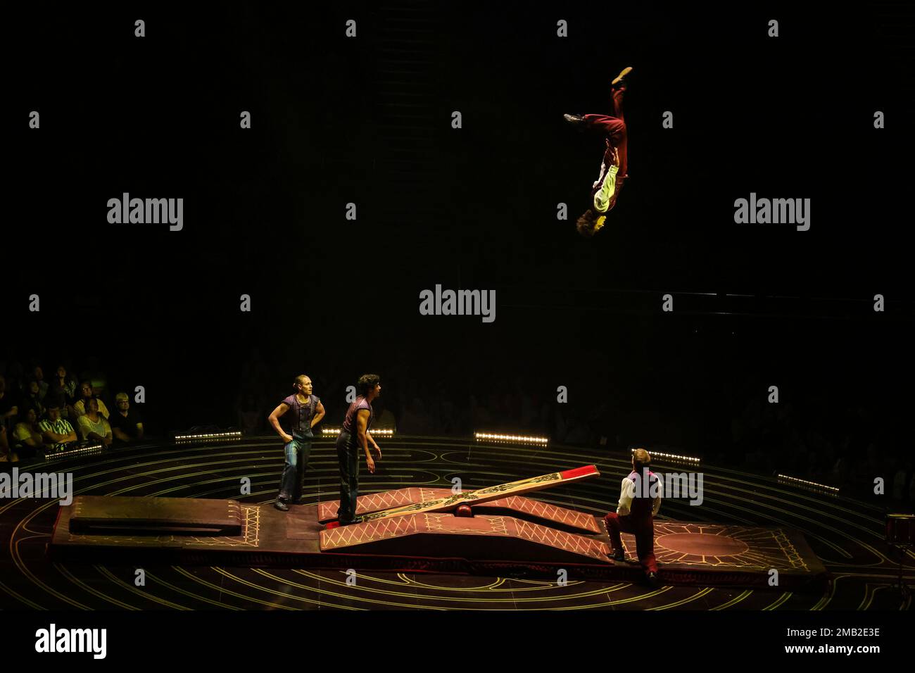 Artists perform 'Planche' during the Cirque du Soleil Corteo show in ...