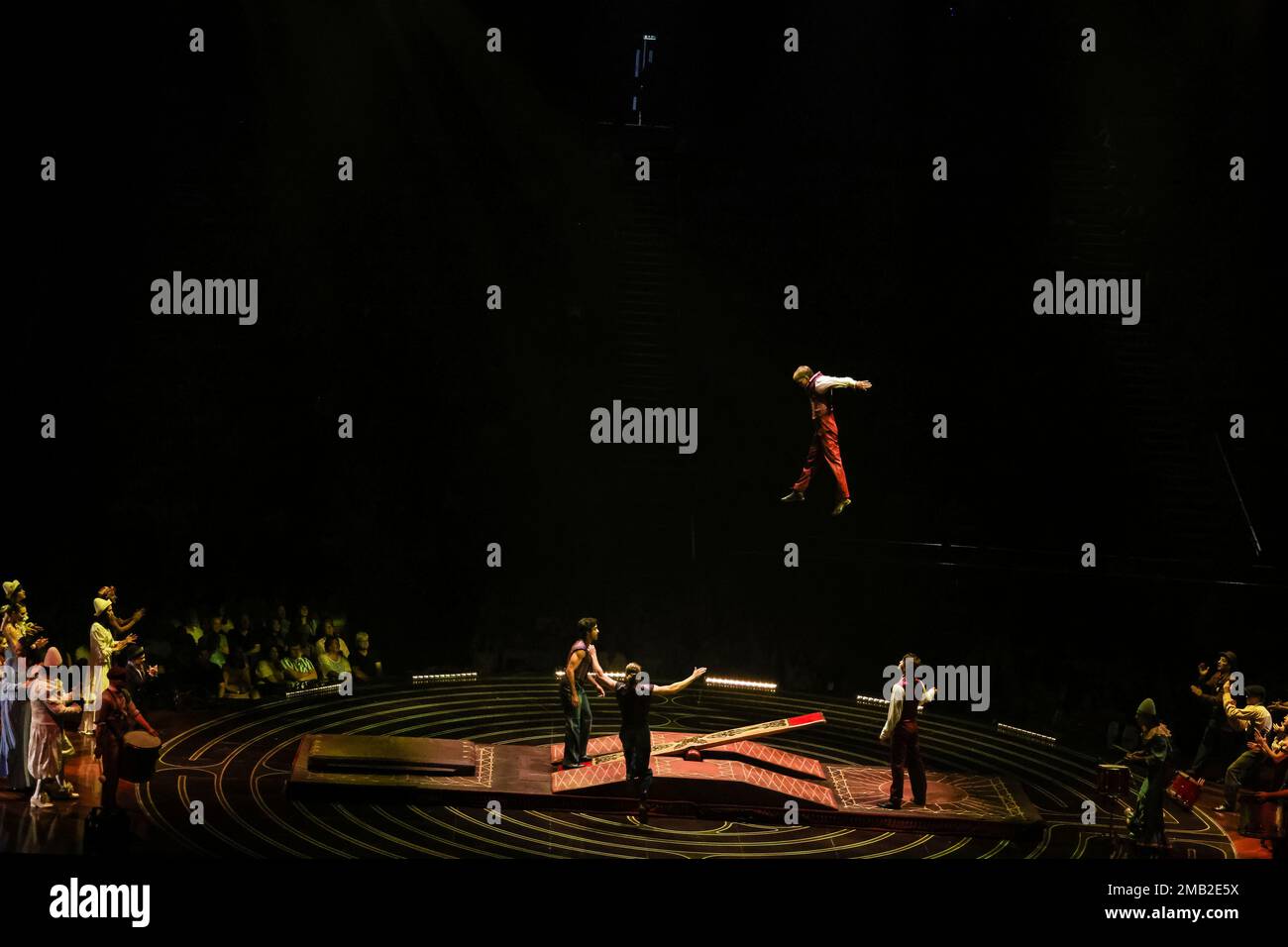 Artists perform 'Planche' during the Cirque du Soleil Corteo show in ...