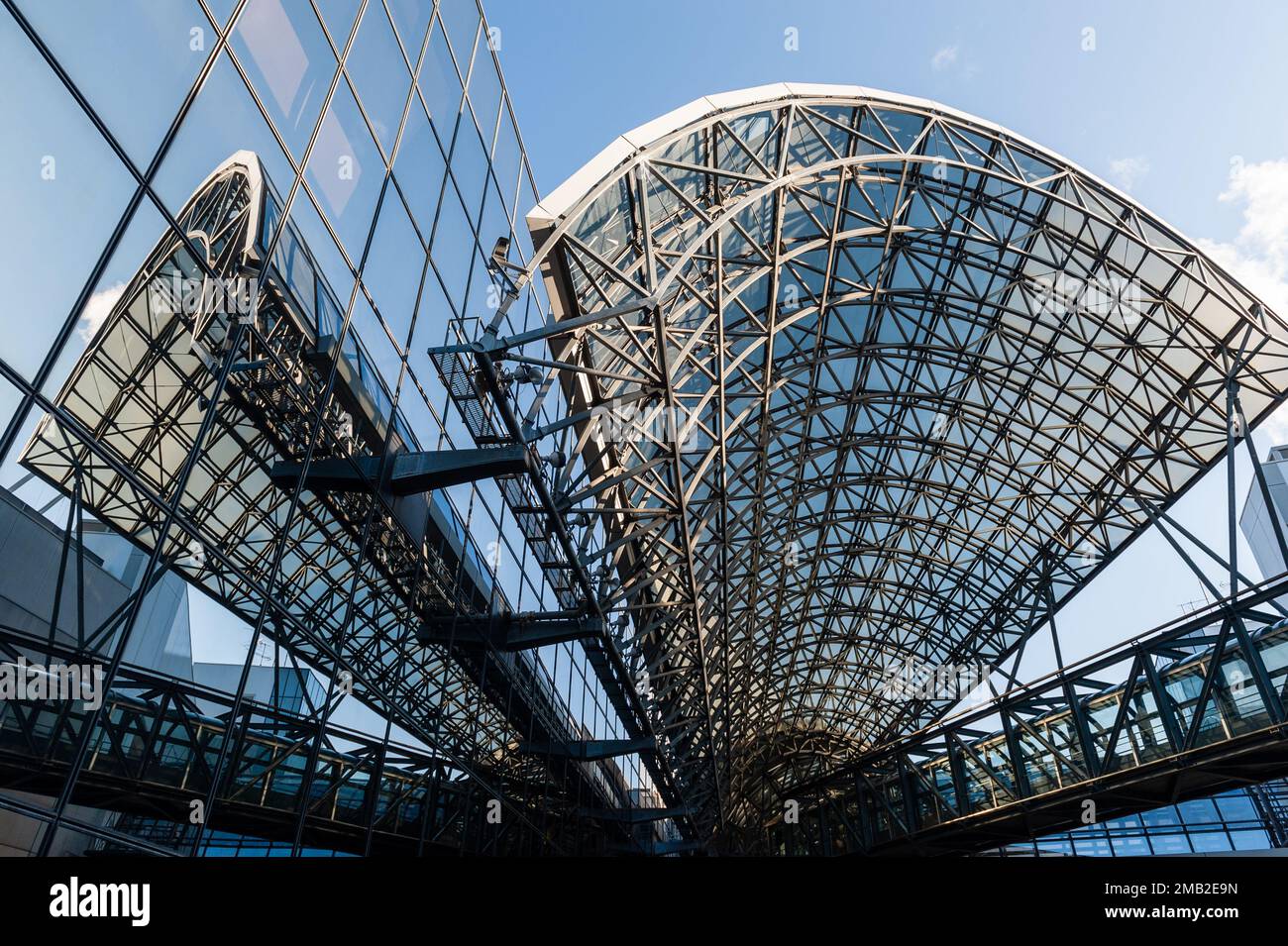Kyoto, Japan, December 29, 2019. Detail of the architecture of Kyoto ...