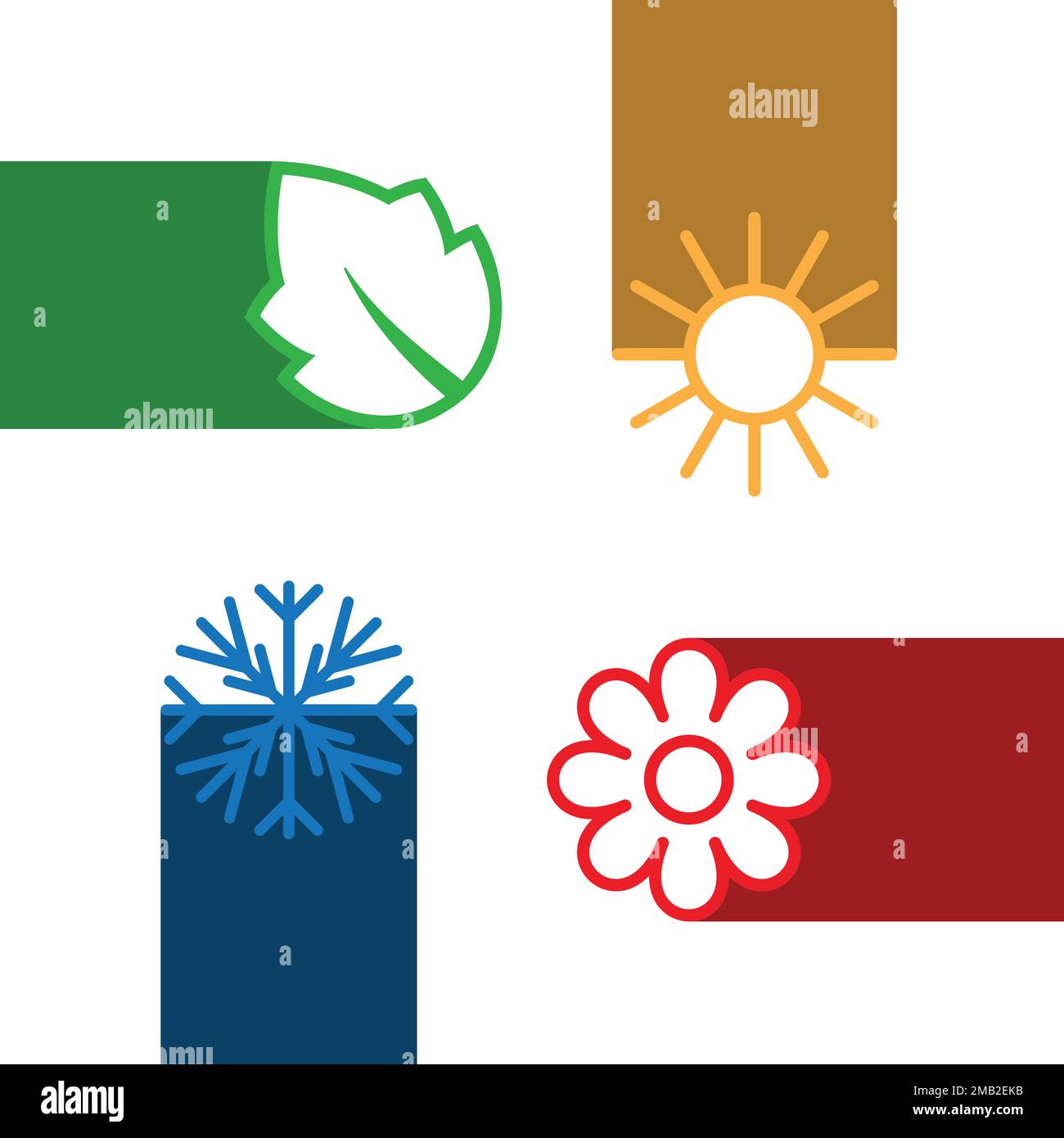 Four nature seasons color lines Stock Vector Image & Art - Alamy