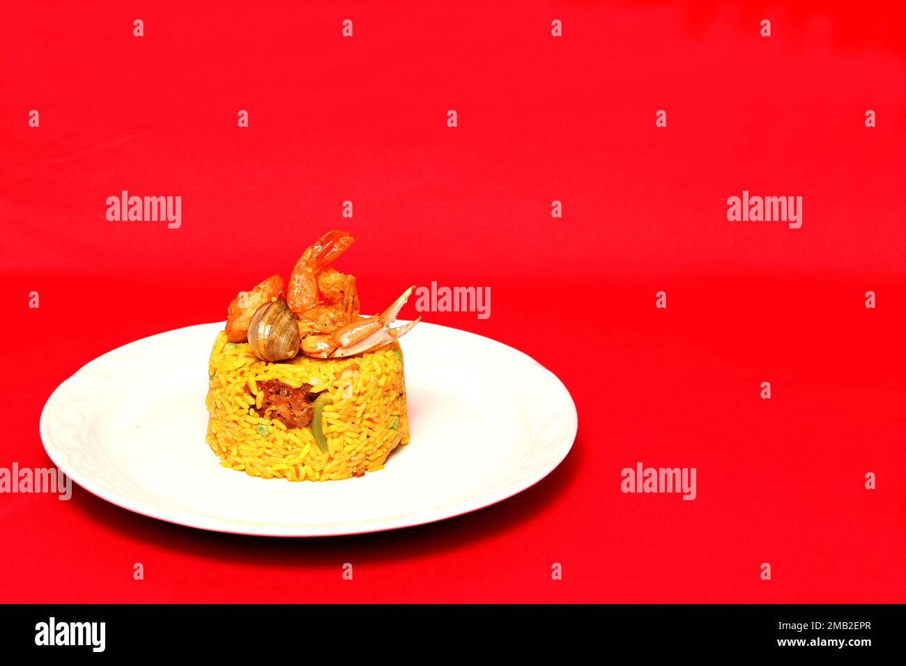 Delicious seafood paella in large hi-res stock photography and images ...