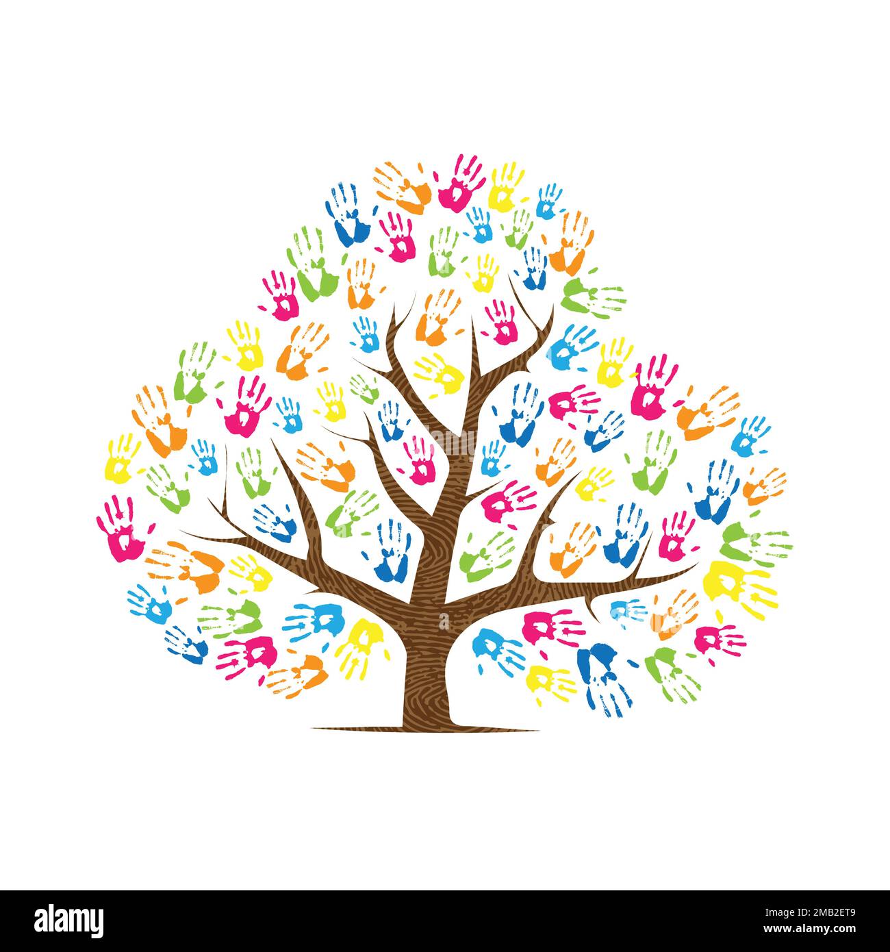 Tree silhouettes set hand Stock Vector Images - Alamy