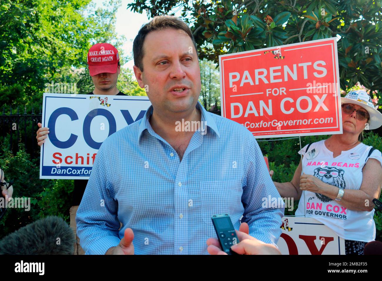 Del. Dan Cox, a Maryland state legislator who is seeking the Republican ...