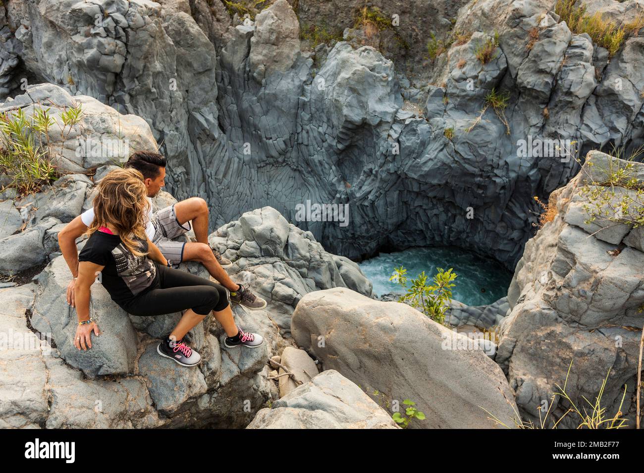 Italy, Sicily: Alcantara river and creek Stock Photo - Alamy