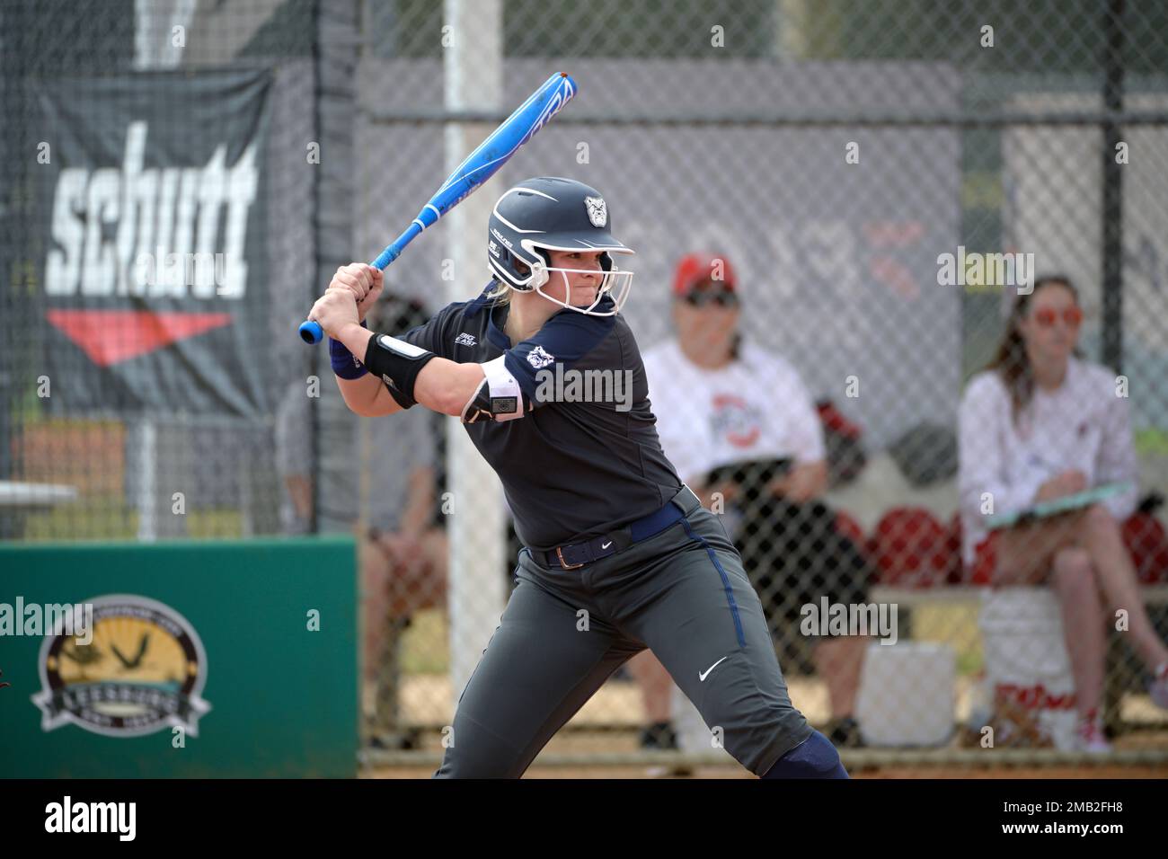 Butler's Maddie Moore bats during an NCAA softball game against Ohio ...