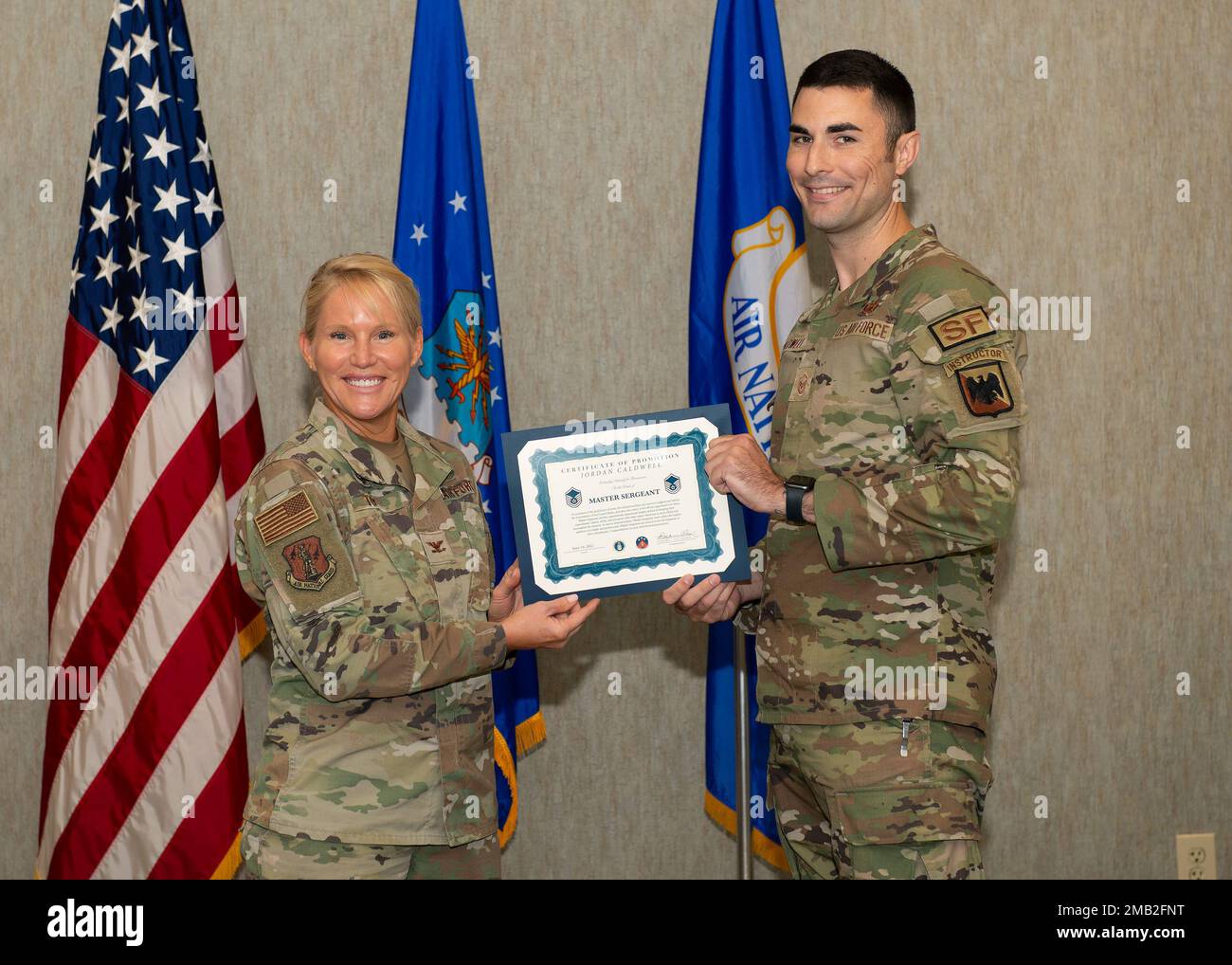 U.S. Air Force Master Sgt. Jordan Caldwell was recognized for his ...