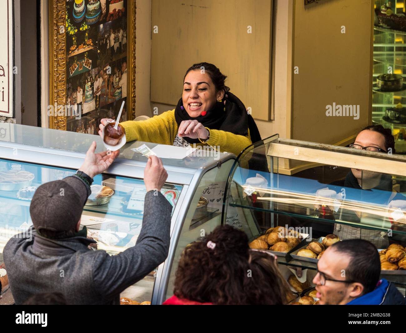 Italy, Campania, Naples - eating local street food Stock Photo - Alamy