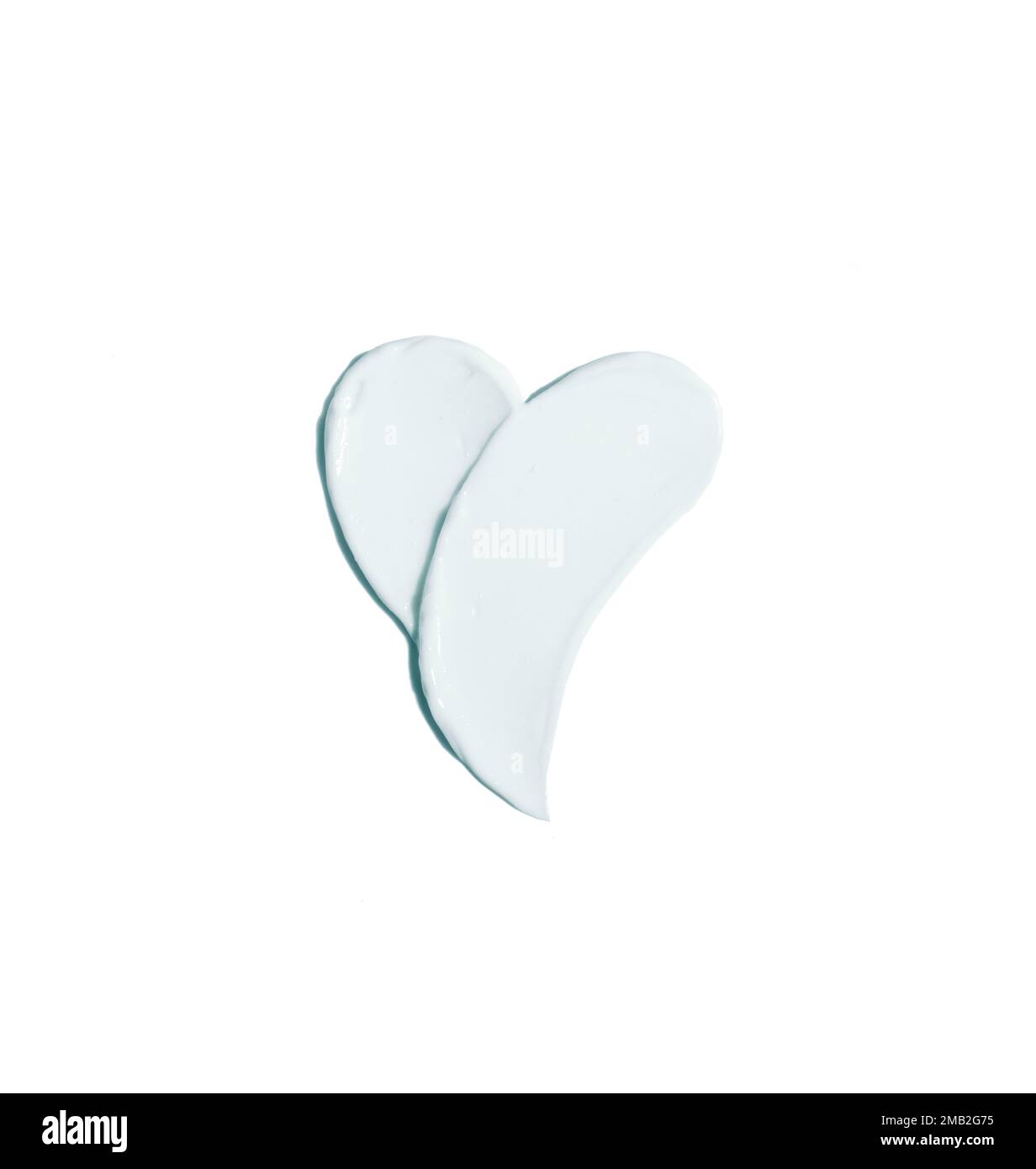 Liquid cream cosmetic smudge texture on a white isolated background ...