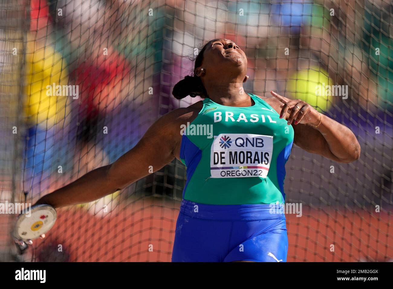 Andressa De Morais, of Brazil, competes during qualifying for the women ...