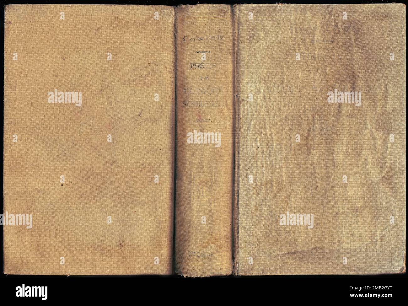 Open old paper book cover and pages Stock Photo - Alamy