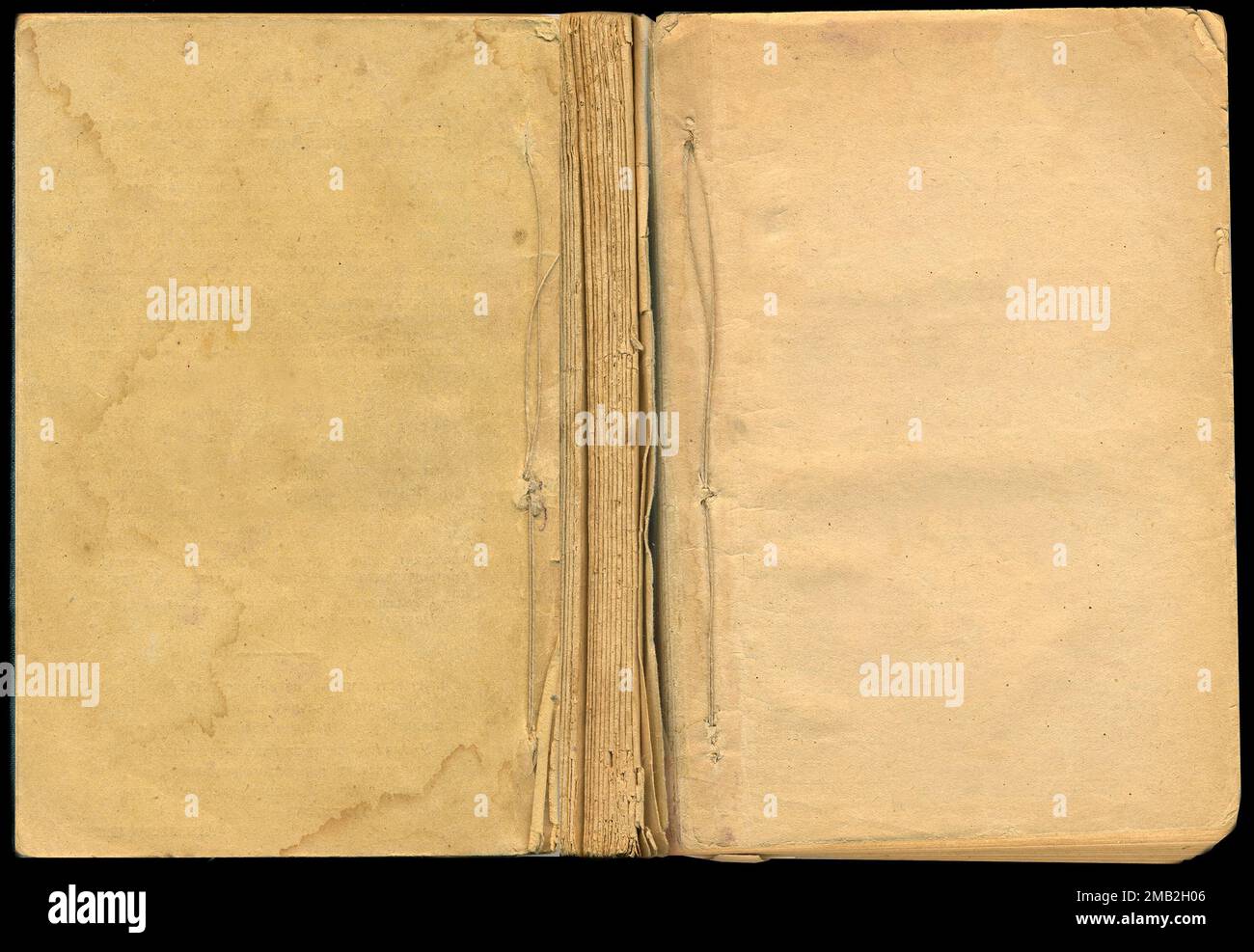 Open old paper book cover and pages Stock Photo - Alamy