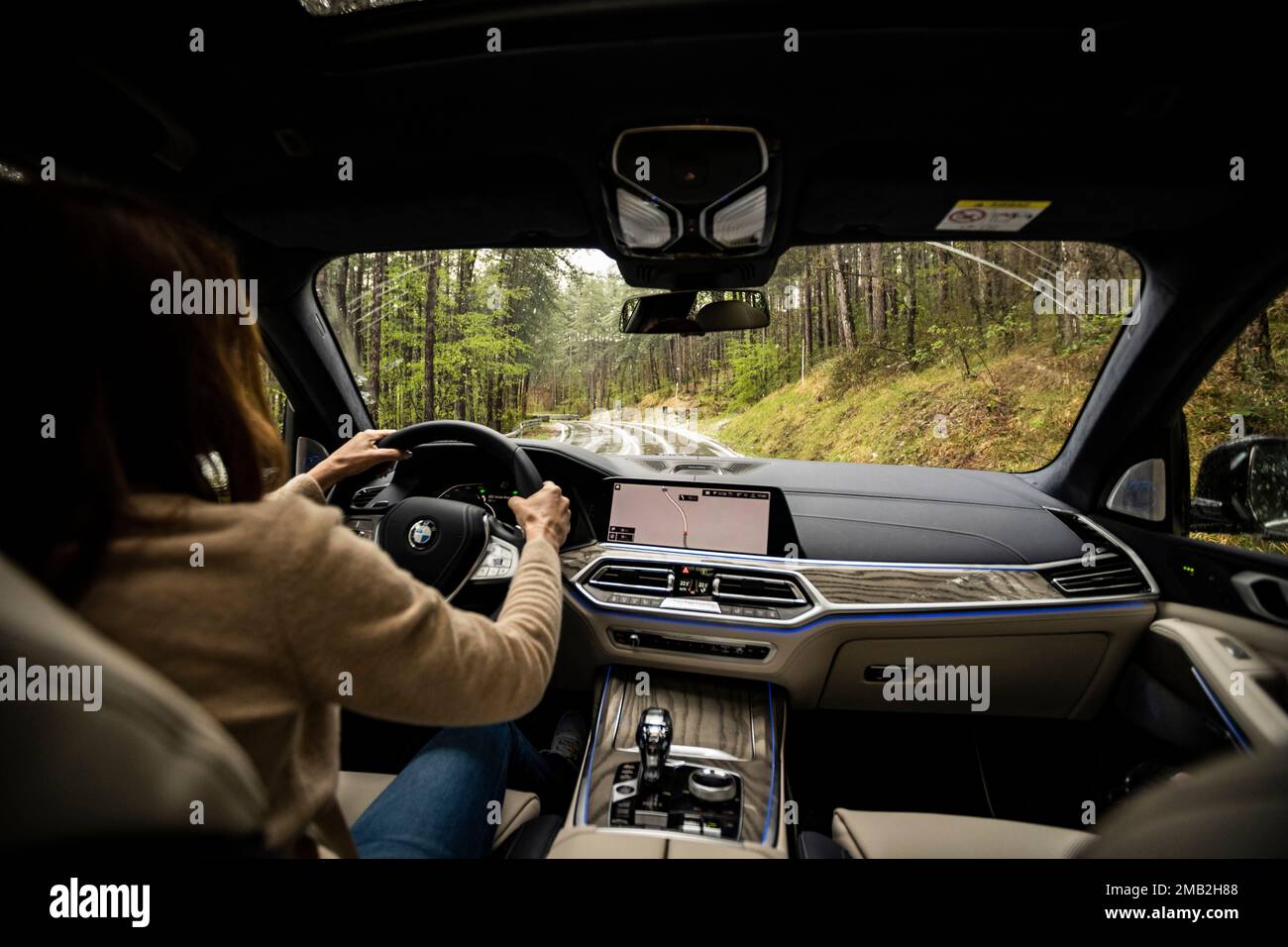 Italy, Tuscany, Arezzo province - driving trough the Casentino forest ...