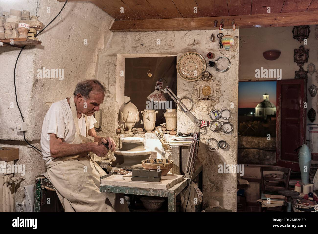 Italy, Puglia, Grottaglie, province of Taranto - famous for its pottery ...