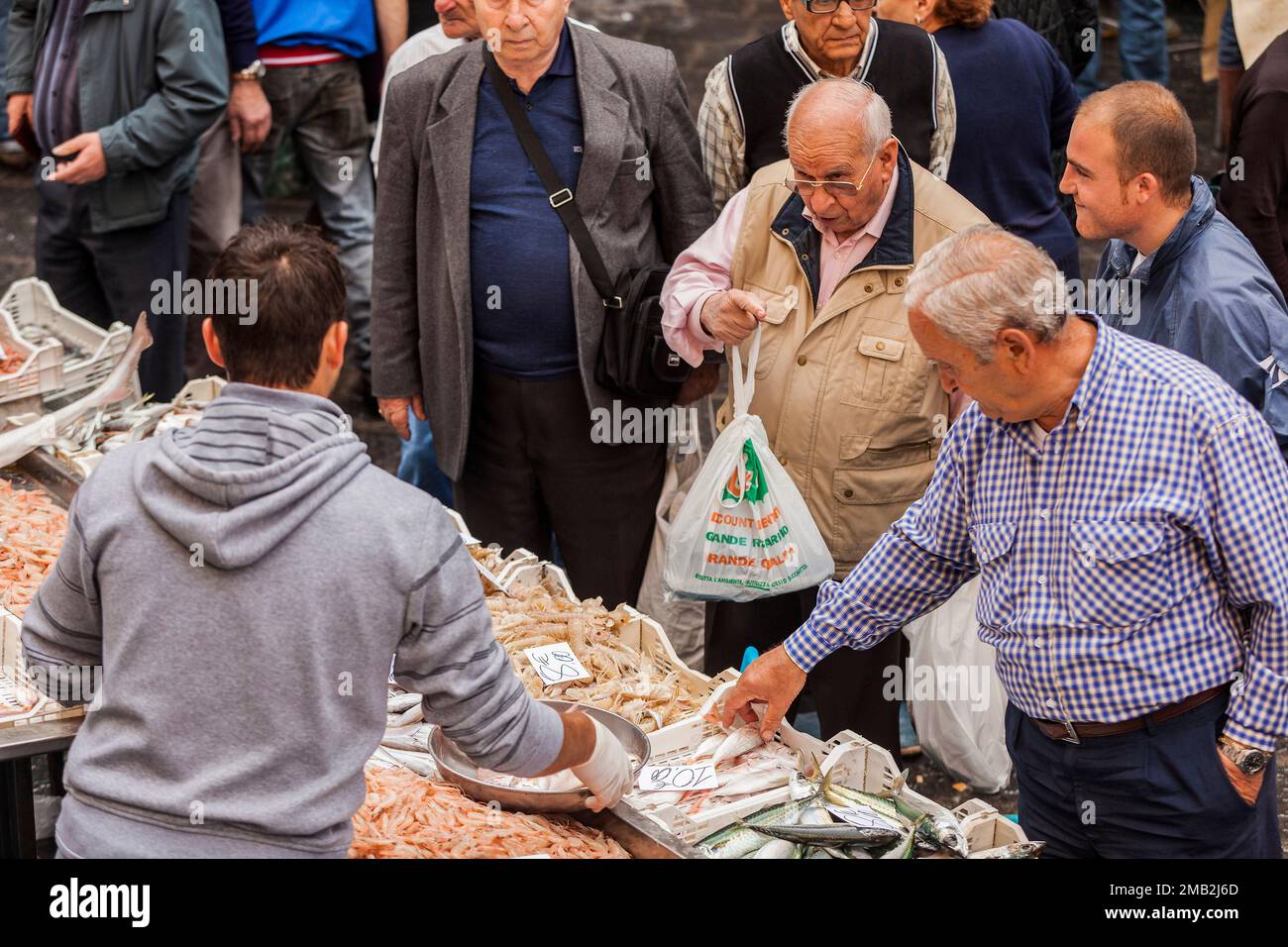 Italy, Sicily, Catania: La Pescheria is the traditional fish market ...