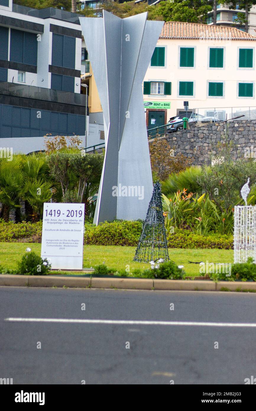 Monument to the 600 years of colonization of Madeira Stock Photo - Alamy