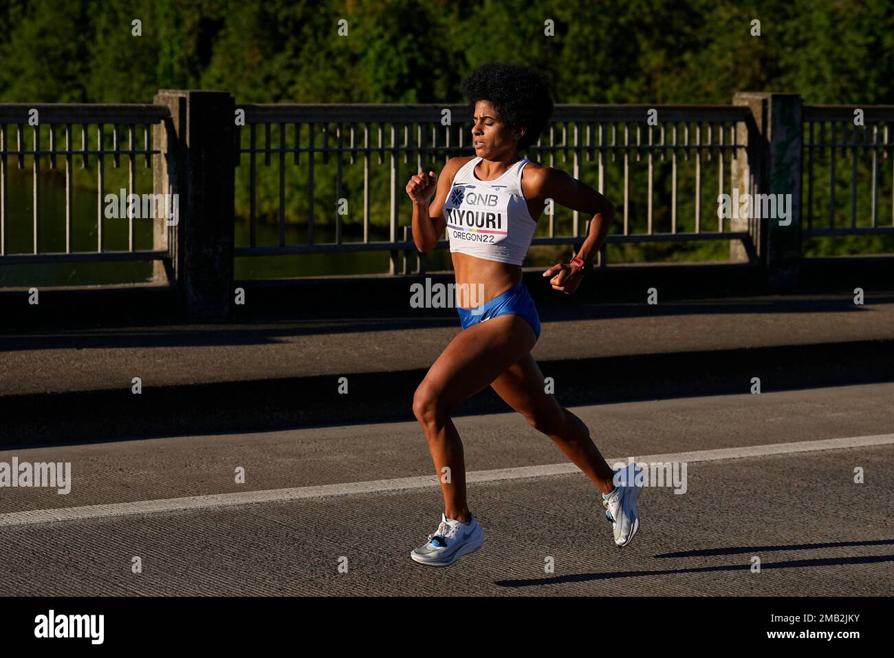 Maor Tiyouri, of Israel, competes during the women's marathon at the ...