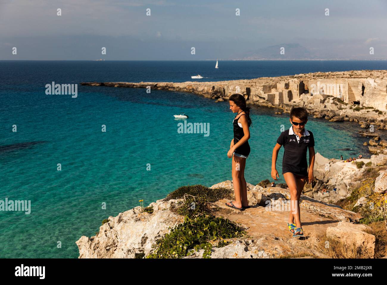 italy, sicily, egadi island: favignana - cala rossa Stock Photo - Alamy