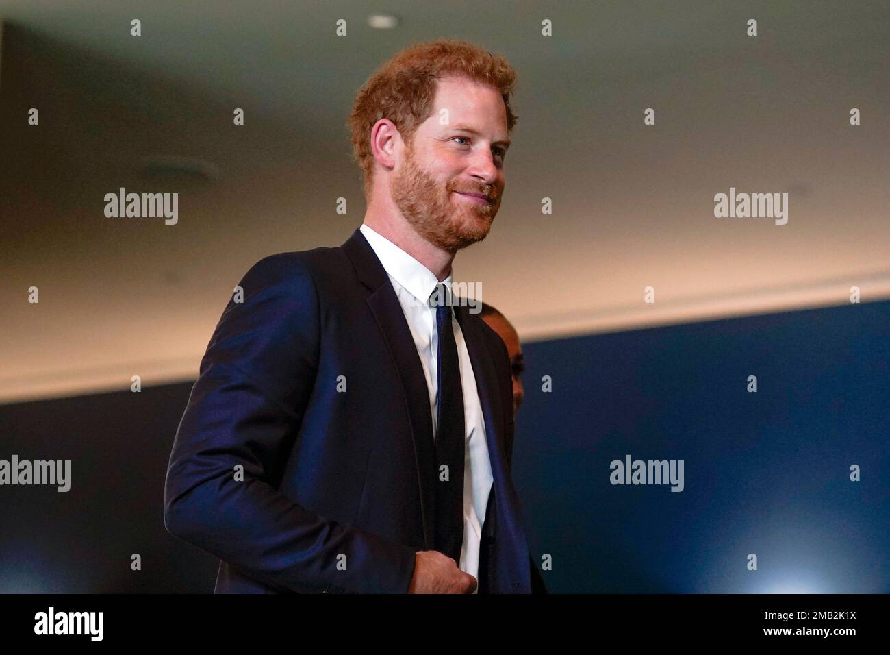 Prince Harry arrives at United Nations headquarters, Monday, July 18 ...