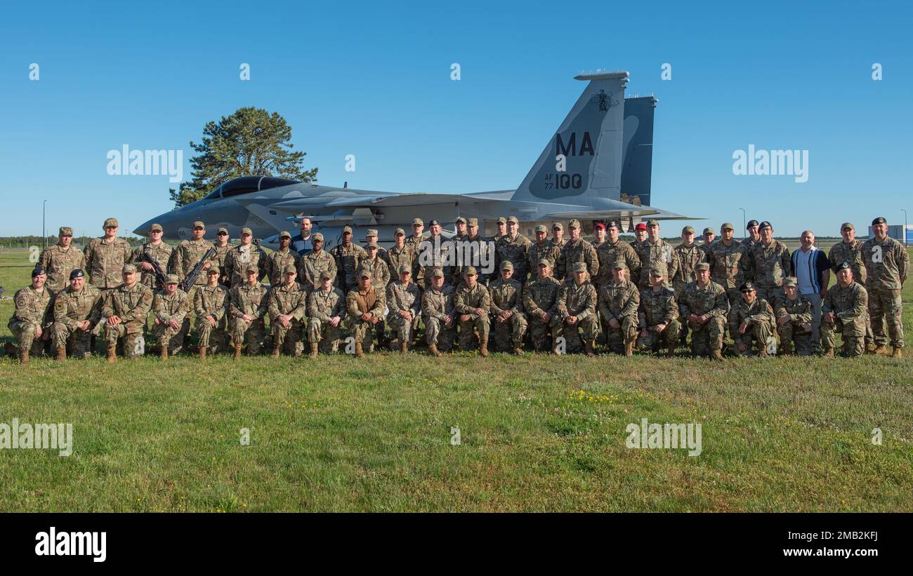 Airmen from the 102nd Intelligence Wing Security Forces Squadron pose ...