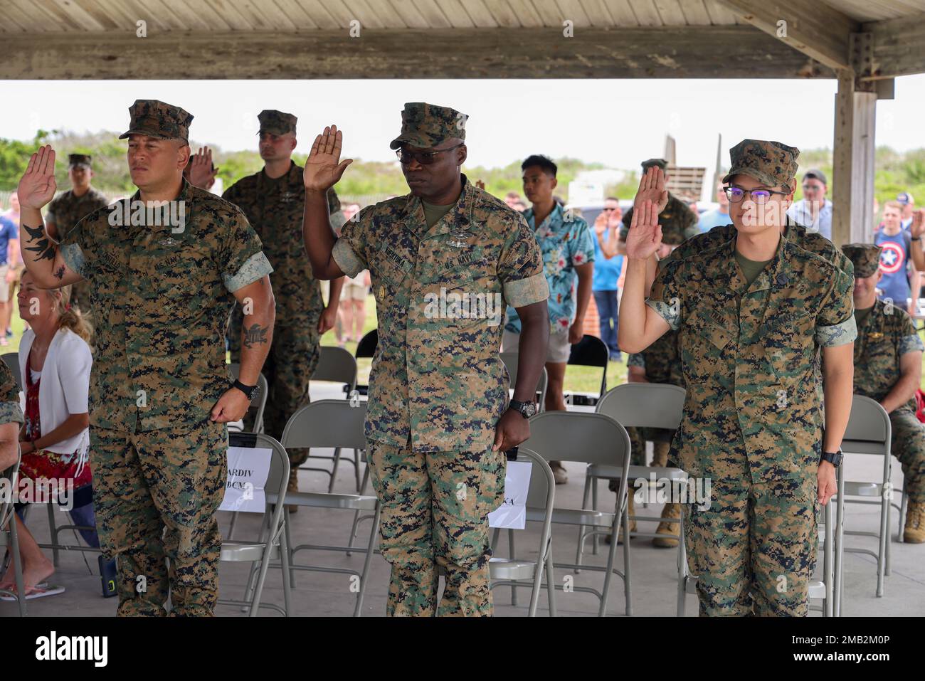 U.S. Navy Corpsmen recite the Corpsman Pledge during the 124th Corpsmen ...