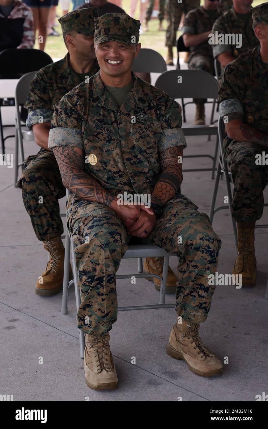 U.S. Navy Master Chief Christopher Rebana, Command Master Chief of II ...