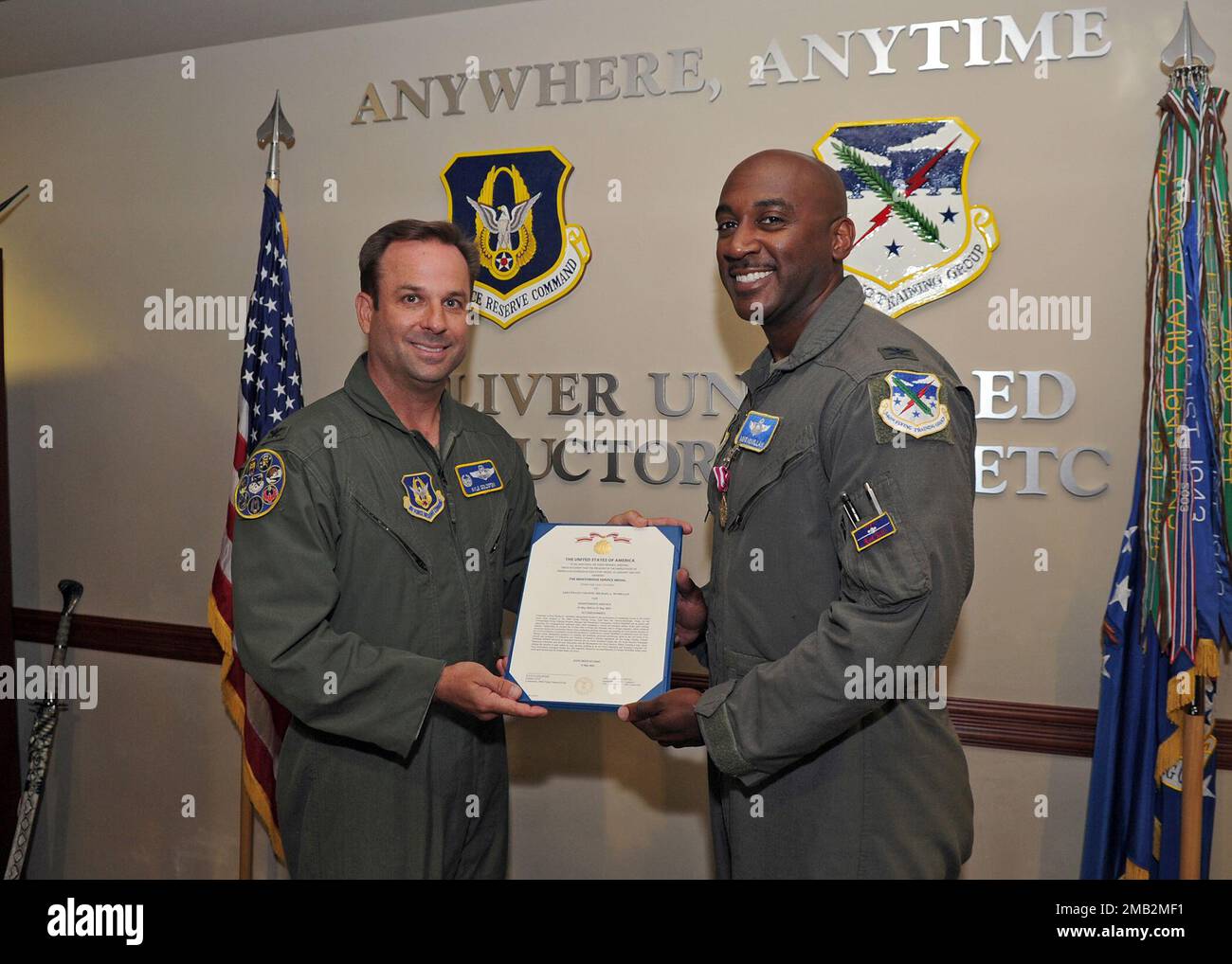 Col. Kyle Goldstein (left), 340th Flying Training Group commander ...