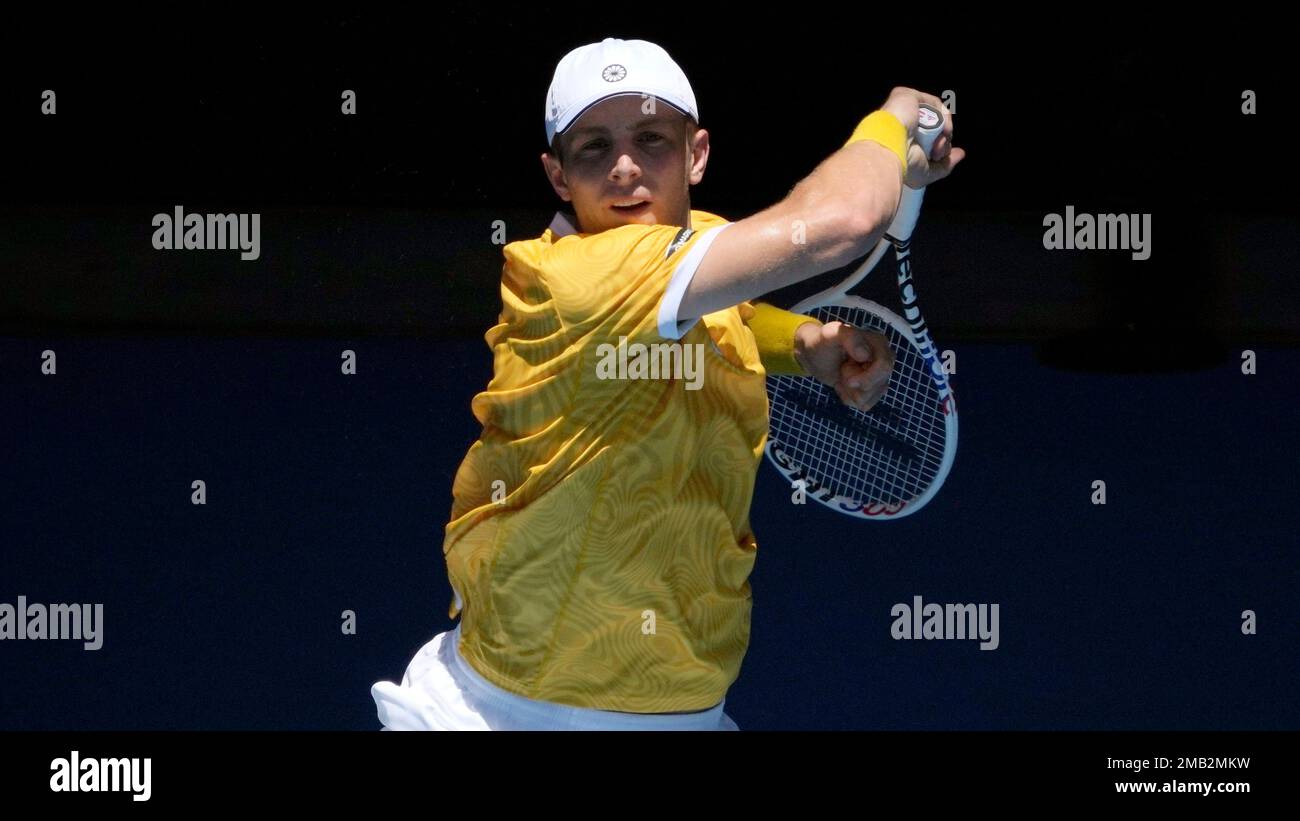 Tallon Griekspoor of the Netherlands plays a forehand return to ...
